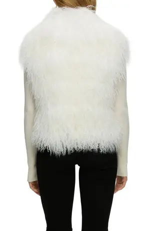 Gorski Genuine Shearling Vest - White