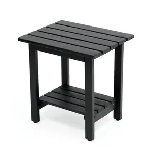 JONATHAN Y Kellie Modern Wood Outdoor Side Table - Black