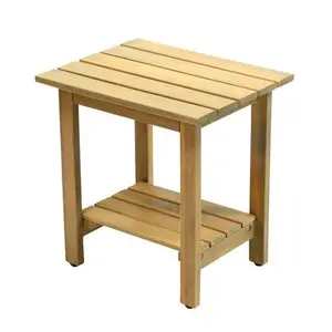 JONATHAN Y Kellie 16.1" Cottage Classic Slatted Solid Acacia Wood Indoor/outdoor Side Table With Shelf - Light Teak