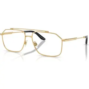 Dolce & Gabbana 58mm Pilot Optical Glasses - Gold