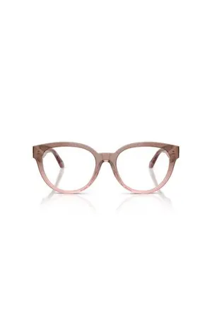 Versace 53mm Round Optical Glasses - Brown