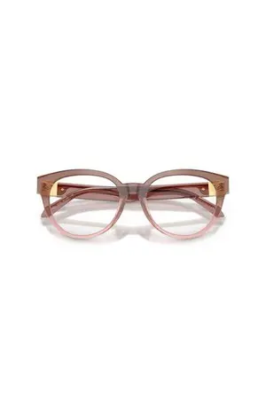 Versace 53mm Round Optical Glasses - Brown