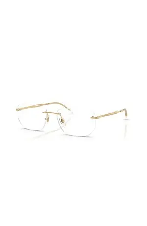 Ray-ban 56mm Irregular Optical Glasses - Gold