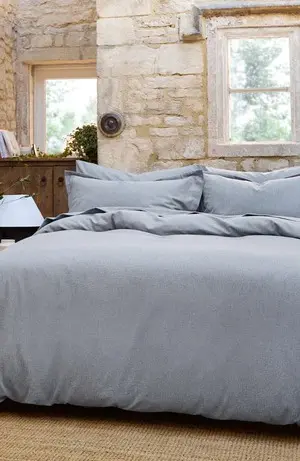 CHRISTY Flannel Marl Brushed Cotton Duvet Cover Sets - Silver