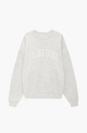 ANINE BING Miles Sweatshirt - Washed White Leopard