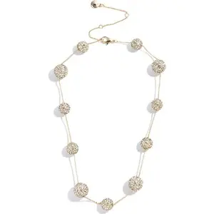 Baublebar Blair Crystal Sphere Station Necklace - Gold/clear