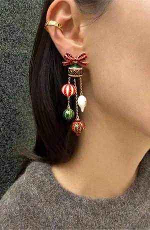 Baublebar Ornamental Crystal Drop Earrings