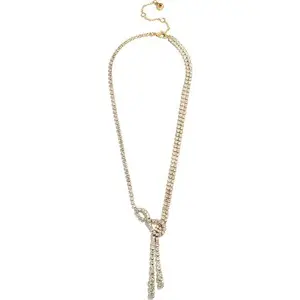 Baublebar Ida Bow Crystal Lariat Necklace