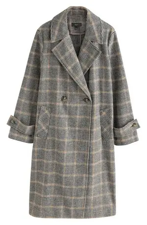 NEXT Windowpane Plaid Coat