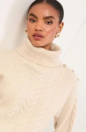 LIPSY Cable Knit Turtleneck Sweater