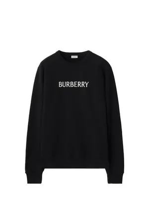 Burberry Logo Cotton Sweatshirt - Black
