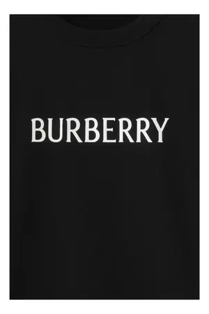 Burberry Logo Cotton Sweatshirt - Black