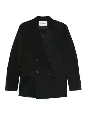 AMARANTO Double-breasted Blazer - Black