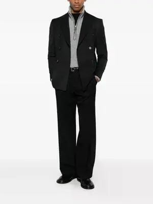 AMARANTO Double-breasted Blazer - Black