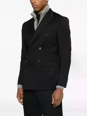 AMARANTO Double-breasted Blazer - Black