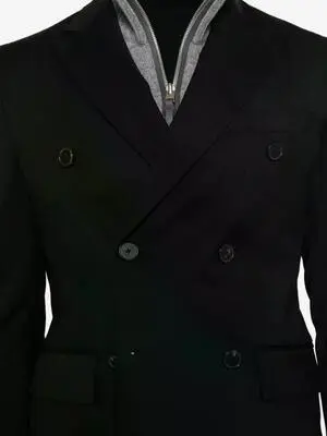 AMARANTO Double-breasted Blazer - Black