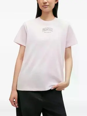 GANNI Logo Organic Cotton T-shirt
