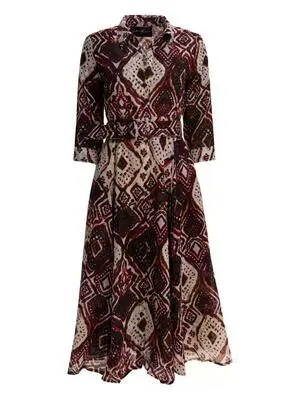 Samantha Sung Belted Printed Dress