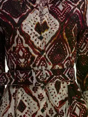 Samantha Sung Belted Printed Dress