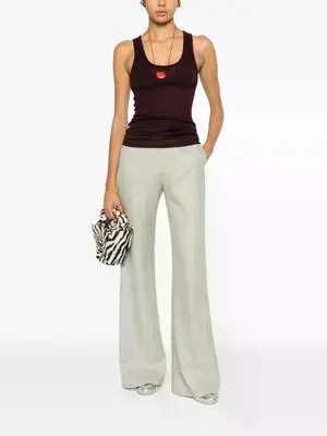 FORTE_FORTE Ribbed Knit Top - Red
