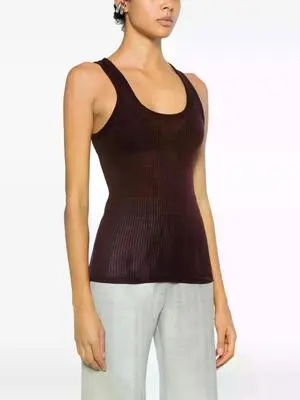 FORTE_FORTE Ribbed Knit Top - Red