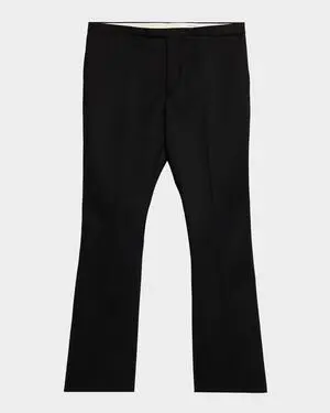 Alexander McQueen Textured Wool Trousers - Black