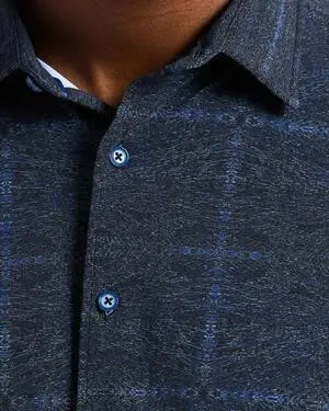 Robert Graham Apos;s Irving Windowpane Kaleidoscope Button-down Shirt - Navy
