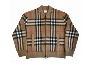 Burberry Knit Check Zip Jacket