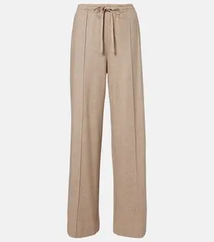 Vince Wool-blend Wide-leg Trousers - Beige