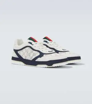 Gucci Re-web Leather Sneakers - White