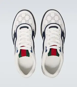 Gucci Re-web Leather Sneakers - White