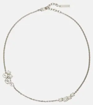 Givenchy Crystal And Pearl Necklace - Silver