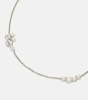 Givenchy Crystal And Pearl Necklace - Silver