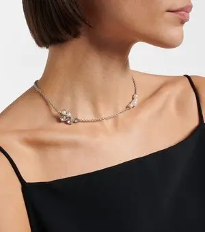 Givenchy Crystal And Pearl Necklace - Silver