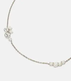 Givenchy Crystal And Pearl Necklace - Silver