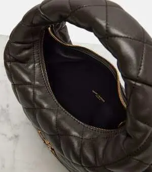 Saint Laurent Quilted Leather Top Handle Bag - Black