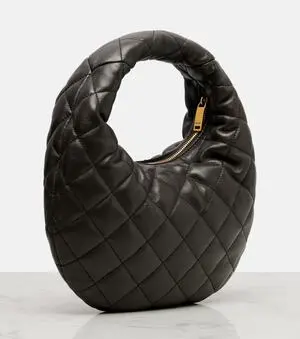 Saint Laurent Quilted Leather Top Handle Bag - Black