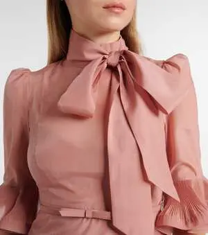 Zimmermann Tiered Pleated Midi Dress