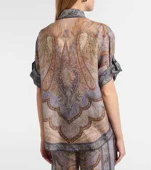 Zimmermann Wanderlust Printed Silk Top