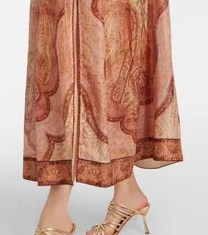 Zimmermann Wanderlust Printed Midi Dress - Burgundy