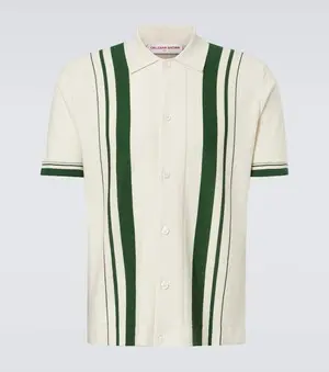 Men's Brown White Striped Shirts