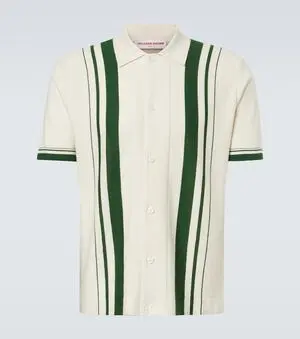 Orlebar Brown Tiernan Striped Cotton Bowling Shirt - White