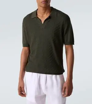 Orlebar Brown Horton Silk And Cotton Polo Shirt - Green