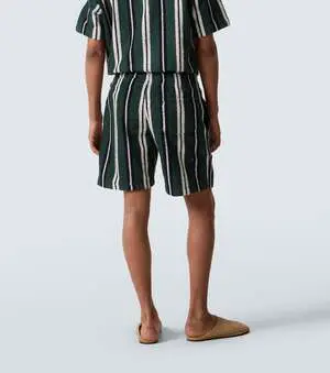 Orlebar Brown Trevone Striped Terry Shorts - Green