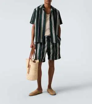 Orlebar Brown Trevone Striped Terry Shorts - Green