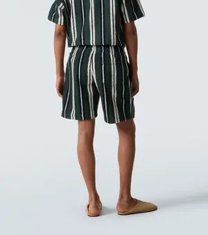 Orlebar Brown Terry Striped Bermuda Shorts - Green