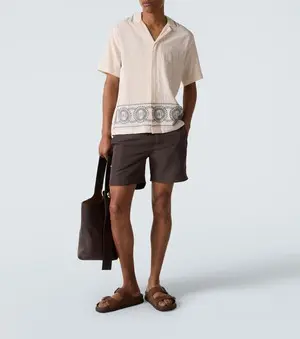 Orlebar Brown Maitan Printed Cotton Bowling Shirt