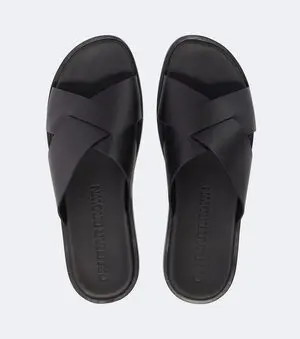 Orlebar Brown Leather Sandals - Black