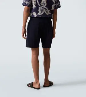 Orlebar Brown Trevone Cotton Terry Shorts - Blue
