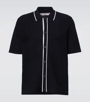 Orlebar Brown Roddy Waffle-knit Bowling Shirt - Blue